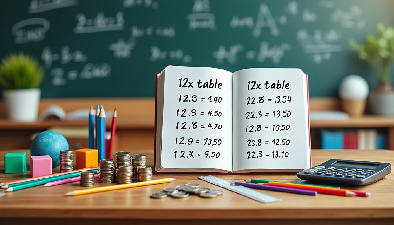 Maîtriser la table de 12 : astuces et utilisations en maths